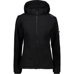 CMP Softshelljacke Damen - schwarz - Gr. 36 - Polyester/Elastan