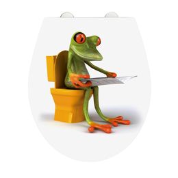 Wenko WC-Sitz 'Frog' mit Absenkautomatik wei&szlig; Duroplast
