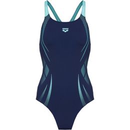 arena Poseidonia Schwimmanzug Damen - blau - Gr. 38 - Polyester
