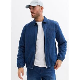 bonprix Jeansjacke Regular Fit, blau, mit Baumwolle