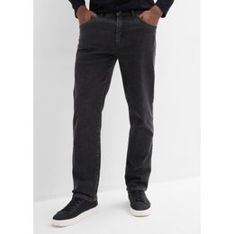 bonprix Classic-Fit-Jeans Straight, schwarz, Gr.48, Herren Jeans Classic Fit Straight im 5-Pocket-Style, 99% Baumwolle