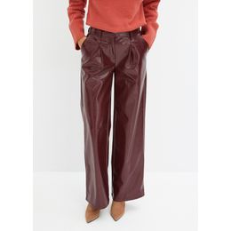 bonprix Lederimitat-Hose, rot, Gr.50, toller Hingucker!