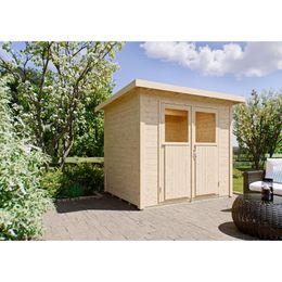 Kiehn-Holz Gartenhaus 'Hannover' Fichtenholz naturfarben 250 x 200 cm
