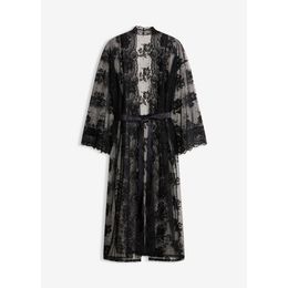 bonprix Langer Kimono, schwarz, Gr.40/42 (M), Langer Kimono aus Spitze