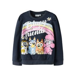 name it Sweatshirt 'NMFJENNEY BLUEY' M&auml;dchen Gr&ouml;&szlig;e 104 navy / hellblau / hellpink / wei&szlig;