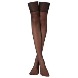 CALZEDONIA Hold-up stockings female Brown size S/M