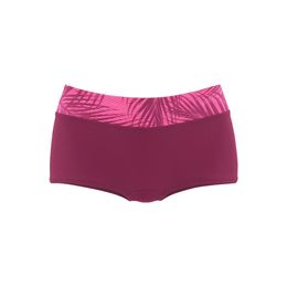 active by Lascana LASCANA ACTIVE Sportbikinihose Damen Gr&ouml;&szlig;e S pink / bordeaux / wei&szlig;