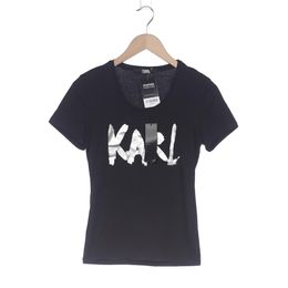 K by KARL LAGERFELD Karl Lagerfeld T-Shirt Damen Gr&ouml;&szlig;e XS Second Hand schwarz