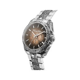 Thomas Sabo Herren Chronograph "Engraved", silber, Armbanduhren, Quarzuhr, Armbanduhr, Herrenuhr, Edelstahlarmband, analog, Tag