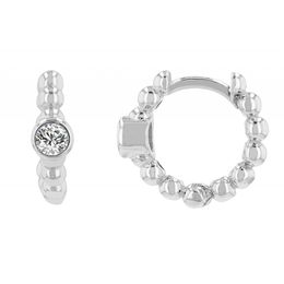 Adelia&acute;s ADELIA ́S Damen Paar Creolen "Damen Creolen aus 925 Sterling Silber und Zirkonia &Oslash; 9 mm", Damen, Silber 925 (Sterlingsilber), silber, Silber 925