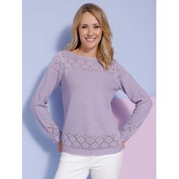 Classic Basics Damen Strickpullover "Langarm-Pullover", lila, Gr. 48, unifarben, 100% Polyacryl, Pullover