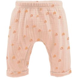 MaxiMo Jungen Schlupfhose, Gr. 50, rosa, Stoff, Obermaterial: 100% Baumwolle, bedruckt, Hosen, mit L&ouml;wen- oder Regenbogenmotiv, mit Druck, leicht,