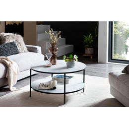 Couchtisch Salesfever, B:80cm H:45cm T:80cm, schwarz-wei&szlig;, Wohnzimmer, Tische, "Caorle Coffeetable im minimalistischen Stil", Eleganz trifft Stil:
