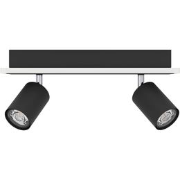 Eglo Deckenleuchte "Rimbocchi 1 Deckenlampe, Metall und Kunststoff, Spotbalken schwenkbar", 1, H: 14cm, 1 Stk.schwarz, Leuchten, Spot - L34 x B10 x
