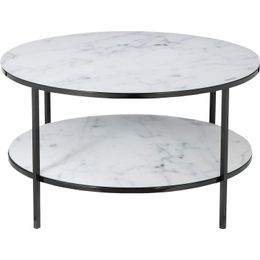 Couchtisch Salesfever, B:80cm H:45cm T:80cm, schwarz-wei&szlig;, Wohnzimmer, Tische, "Caorle Coffeetable im minimalistischen Stil", Eleganz trifft Stil:
