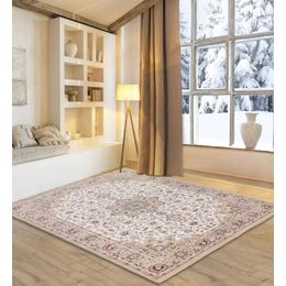 Wollteppich OTTO HOME, B:80cm H:10mm L:150cm, beige, Schurwolle, Teppiche, "Oriental D1", reine Wolle, Orient-Optik, Wohnzimmer