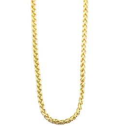 Adelia&acute;s ADELIA ́S Damen Kette ohne Anh&auml;nger "Unisex Edelstahl Zopfkette Halskette", 50, Edelstahl, gold, Edelstahl, Halsketten