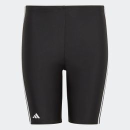 Kinder Badehose "CLASSIC 3-STREIFEN JAMMER-", schwarz-wei&szlig;, Gr. 128, adidas Performance, Obermaterial: 78% Polyamid, 22% Elasthan, Badehosen