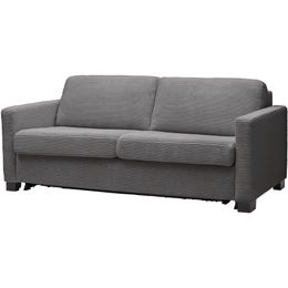 Schlafsofa Home Affaire "Vionelle, 2-Sitzer mit Kaltschaummatratze nach Wahl, Breite 166 cm", schwarz, grau, B:166cm H:81cm T:98cm, 88% Polyester, 12% Polyacryl, Sofas, Schlafsofa, Dauerschl&auml;fer mit wahlweise Standard- oder Premium-Matratze