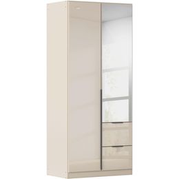 Dreht&uuml;renschrank OTTO HOME, B:91cm H:210cm T:54cmbeige, glas beige (champagner), Holzwerkstoff, Schr&auml;nke, "Kleiderschrank Kleiderschr&auml;nke Schrank