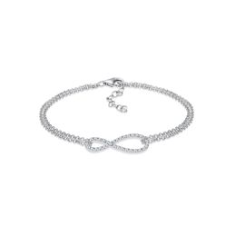 Elli Damen Armband "Infinity mit Kristallen von Swarovski925 Sterling Silber", 20cm,mit Steinen, Silber 925 (Sterlingsilber), wei&szlig;, Silber 925