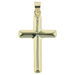Adelia&acute;s ADELIA ́S Damen Kettenanh&auml;nger "hochwertiger Kreuz Anh&auml;nger aus 925 Sterling Silber", Silber 925 (Sterlingsilber), gold, Silber 925 (Sterlingsilber),