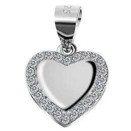 Adelia&acute;s ADELIA ́S Damen Paar Ohrh&auml;nger "Damen Ohrh&auml;nger aus 925 Sterling Silber mit Herz und Zirkonia", Damen, Silber 925 (Sterlingsilber), silber, Silber 925