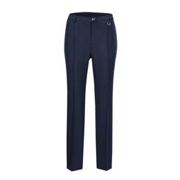 GOLDNER Damen 2-in-1-Hose "Kurzgr&ouml;&szlig;e Knitterarme Hose Carla mit SilverFresh-Ausr&uuml;stung", blau, Gr. 19, Obermaterial: 100% Polyester COOLMAX
