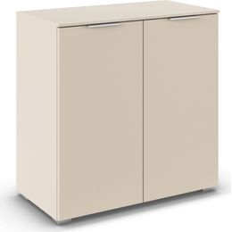 Sideboard Rauch, B:80cm H:81cm T:42cmbeige (champagner), Holzwerkstoff, Wohnzimmer, Sideboards, "T&uuml;rkommode Kommode Highboard ASTANA", mit 2 T&uuml;ren,
