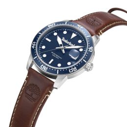 Timberland Herren Quarzuhr "Peatfield", blau, Armbanduhren, Armbanduhr, Herrenuhr, Lederarmband, Ideal auch als Geschenk, analog