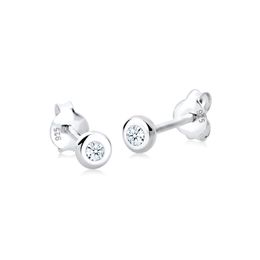 Elli DIAMONDS Damen Paar Ohrstecker "Ohrstecker Diamant Brillantschliff (0.06 ct) 925 Silber", onesize, 0,06 P1 = bei 10-facher Vergr&ouml;&szlig;erung