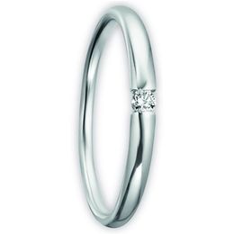 ONE ELEMENT Damen Diamantring "0.04 ct Diamant Brillant Ring aus 585 Wei&szlig;gold", 53, 0,04 mit Diamant, Diamanten Gold Wei&szlig;gold 585, silber, Diamanten,