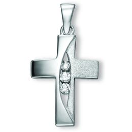 ONE ELEMENT Damen Kettenanh&auml;nger "Zirkonia Kreuz Anh&auml;nger aus 925 Silber", Silber 925 (Sterlingsilber), silber, Silber 925 (Sterlingsilber),