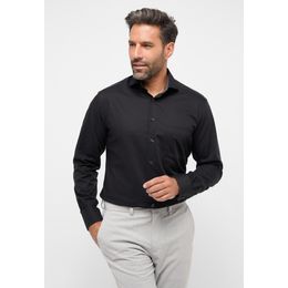Eterna Herren Langarmhemd "MODERN FIT"schwarz, Gr. 48, 100% Baumwolle, Hemden, NON IRON (b&uuml;gelfrei)