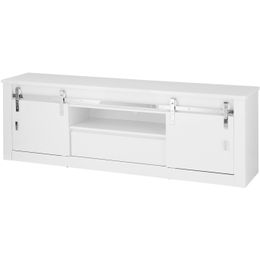 Lowboard Home Affaire, B:201cm H:65cm T:43cmwei&szlig;, wei&szlig; hochglanz, FSC-zertifizierter Holzwerkstoff, Sideboards, "Daytona, moderner TV-Unterschrank,
