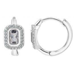 Adelia&acute;s ADELIA ́S Damen Paar Creolen "Damen Creolen aus 925 Sterling Silber und Zirkonia &Oslash; 11 mm", Damen, Silber 925 (Sterlingsilber), silber, Silber 925