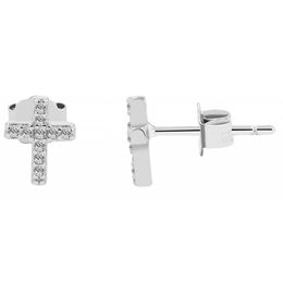 Adelia&acute;s ADELIA ́S Damen Paar Ohrh&auml;nger "Damen Ohrstecker aus rhodiniertem 925 Sterling Silber mit Kreuz", Damen, Silber 925 (Sterlingsilber), silber, Silber
