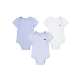 LEVI'S KIDS Jungen Neugeborenen-Geschenkset "LVN 3PK BODYSUIT SET", Gr. 3, wei&szlig;, Obermaterial: 100% Baumwolle, KOB Set-Artikel, UNISEX