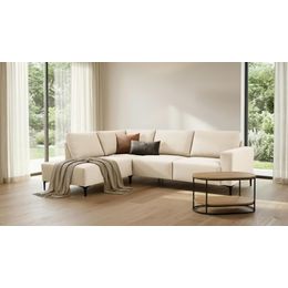 Ecksofa Home Affaire, B:256cm H:85cm T:198cm, braun, 100% Polyester, Wohnzimmer, Sofas, "Tournon, L-Form, Breite 256 cm, Webstoff, Chenille",