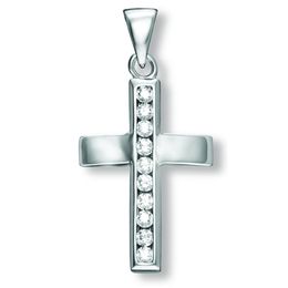 ONE ELEMENT Damen Kettenanh&auml;nger "Zirkonia Kreuz Anh&auml;nger aus 925 Silber", Silber 925 (Sterlingsilber), silber, Silber 925 (Sterlingsilber),