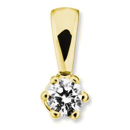 ONE ELEMENT Damen Kettenanh&auml;nger "0.15 ct Diamant Brillant Anh&auml;nger aus 585 Gelbgold", 0,15, Diamanten Gelbgold 585 Gold, gold, Diamanten, Gelbgold