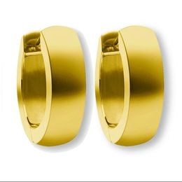 ONE ELEMENT Damen Paar Creolen "Ohrringe Creolen aus 585 Gelbgold &Oslash; 12,0 x 4,0 mm", Damen, Gelbgold 585 Gold, gold, Gelbgold 585, Gold, Ohrringe,