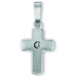 ONE ELEMENT Damen Kettenanh&auml;nger "Zirkonia Kreuz Anh&auml;nger aus 925 Silber", Silber 925 (Sterlingsilber), silber, Silber 925 (Sterlingsilber),