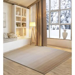 Wollteppich OTTO HOME, B:90cm H:14mm L:160cm, beige, Schurwolle, Wohnzimmer, Teppiche, "Lessach", Handweb Teppich, mit modernem Farbverlauf, reine