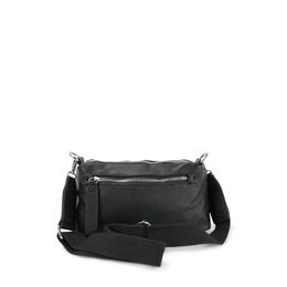 Schultertasche Harpa "BRIAR", Damen, Gr. B/H/T: 27cm x 16cm x 27cm, schwarz, Baumwolle, unifarben, Taschen Schultertasche, mit vielen F&auml;chern