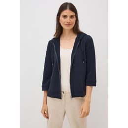 Cecil Damen Cardigan, blau, Gr. XS, unifarben, Stoff, 47% Modal, 45% Polyester, 8% Elasthan, Strickjacken, aus softem Materialmix