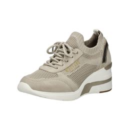 Mustang Shoes Damen Sneaker "Mustang Shoes Sneaker Lederimitat", Gr. 40, beige, Lederimitat, Schuhe