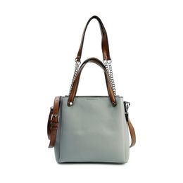 Henkeltasche Harpa "GABBIE", Damen, Gr. B/H/T: 10cm x 28cm x 28cm, hellblau, Lederimitat, unifarben, Taschen, mehrere F&auml;cher