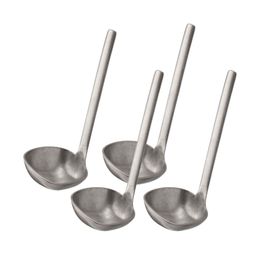 APS Sch&ouml;pfl&ouml;ffel "BULQ, L&ouml;ffel aus 18/8 Edelstahl, im 4er Set", L: 23cmedelstahl, Kochl&ouml;ffel, Fassungsverm&ouml;gen von 120 ml, ideal zum Servieren von