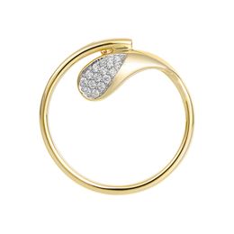 Jobo Damen Kettenanh&auml;nger "Anh&auml;nger rund 25 mm", SI = kleine Einschl&uuml;sse, Diamanten Gelbgold 585gelbgold 585, Diamanten, Gelbgold 585,